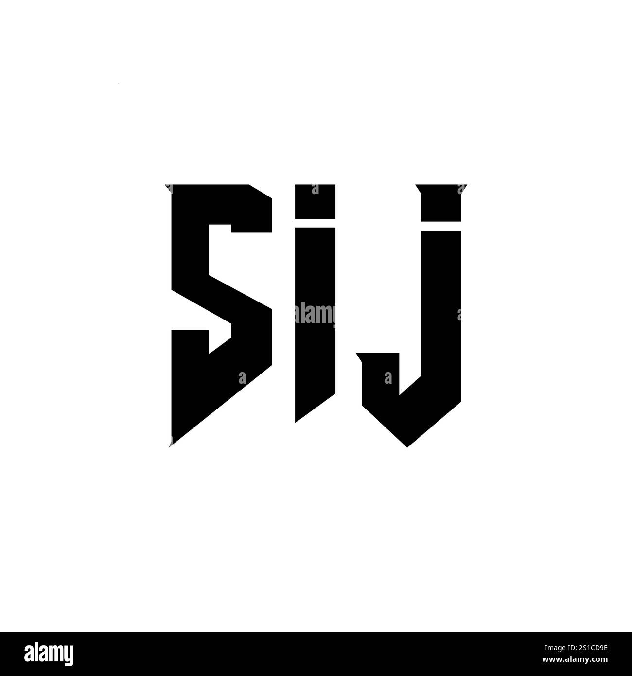SIJ letter logo design for technology company. SIJ logo design black ...
