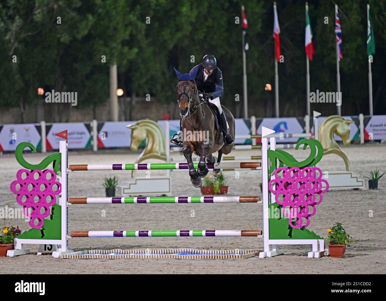 Mubarak Al Kabeer. 3rd Jan, 2025. A rider from Kuwait competes during ...