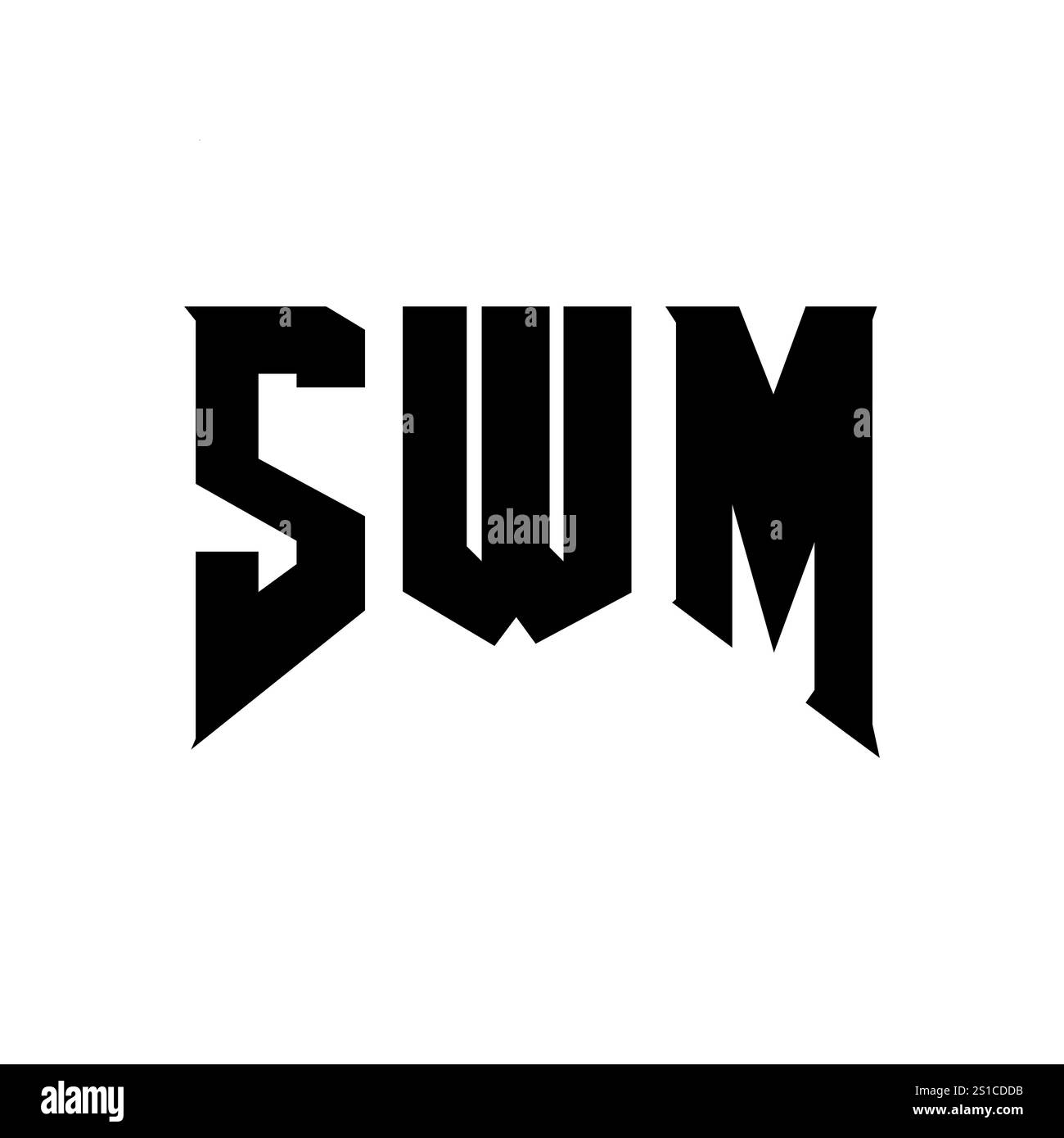 SWM letter logo design for technology company. SWM logo design black ...