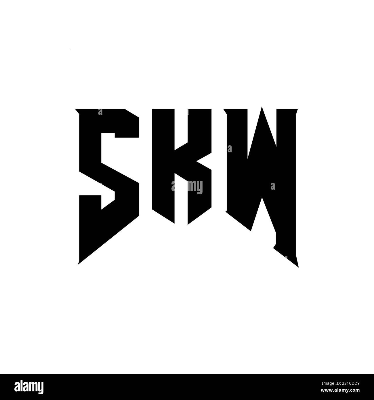 SKW letter logo design for technology company. SKW logo design black ...