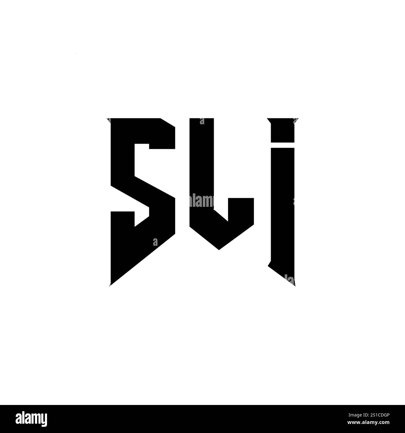SLI letter logo design for technology company. SLI logo design black ...