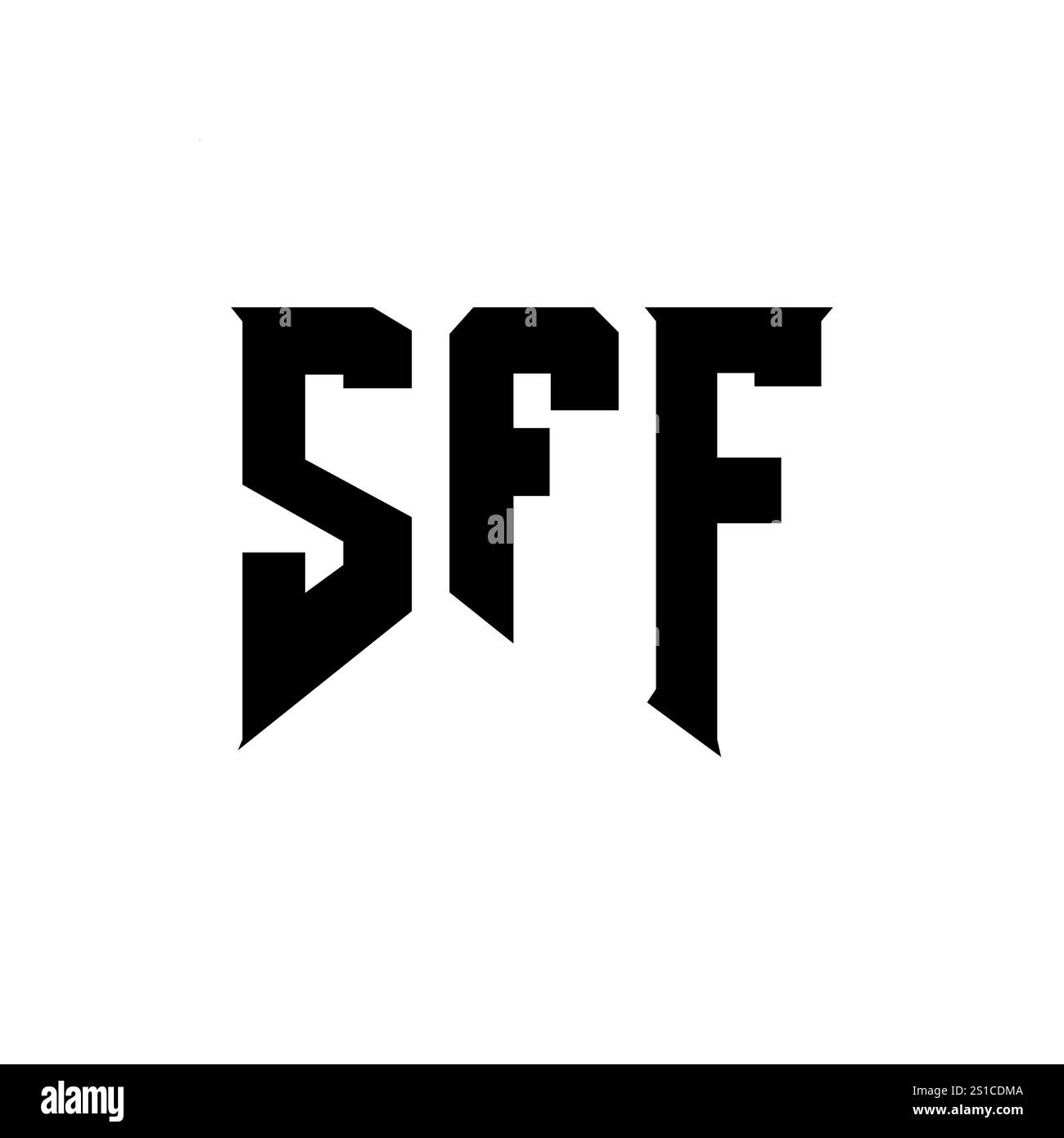 SFF letter logo design for technology company. SFF logo design black ...