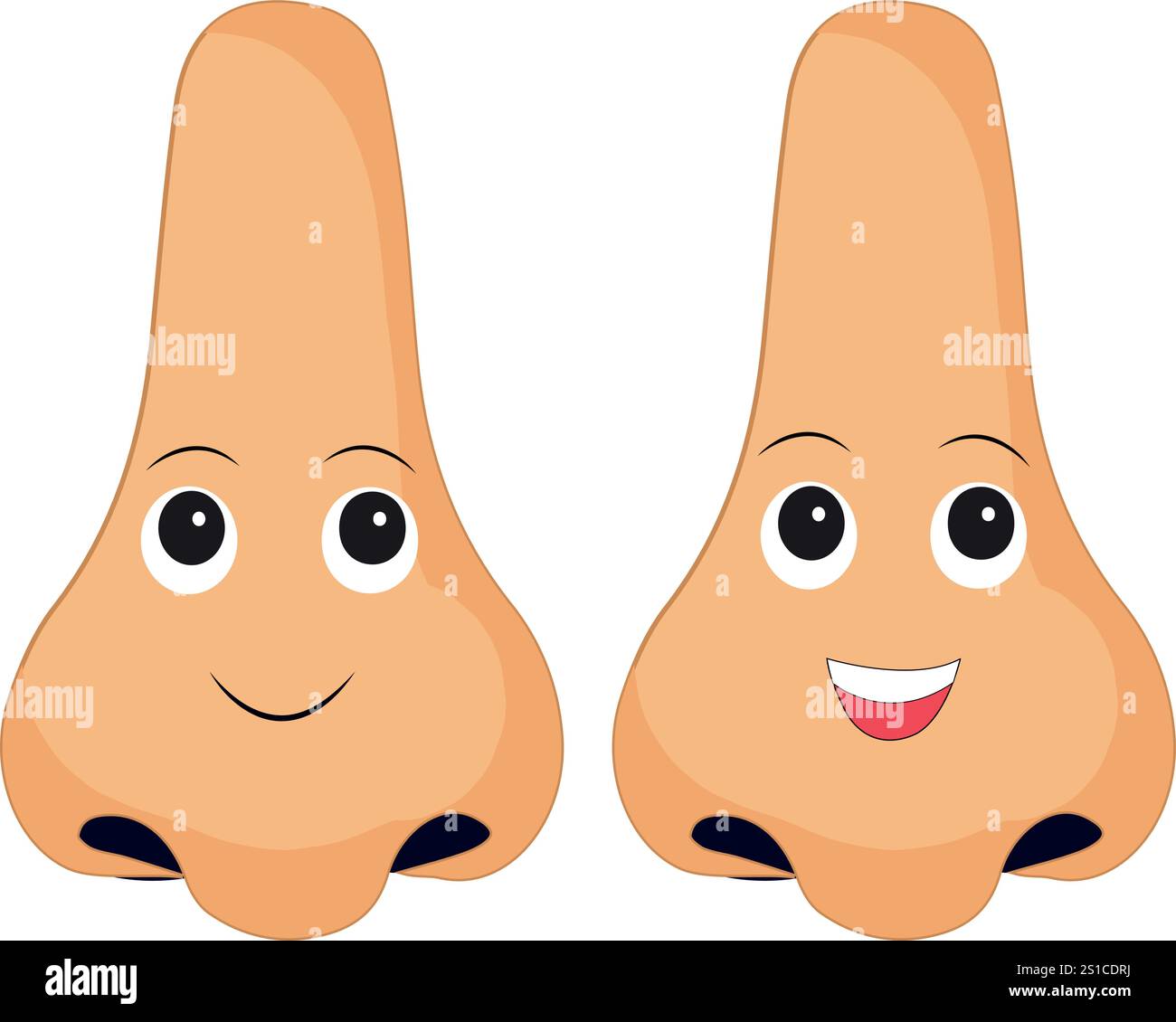 Human nose on hand Stock Vector Images - Alamy
