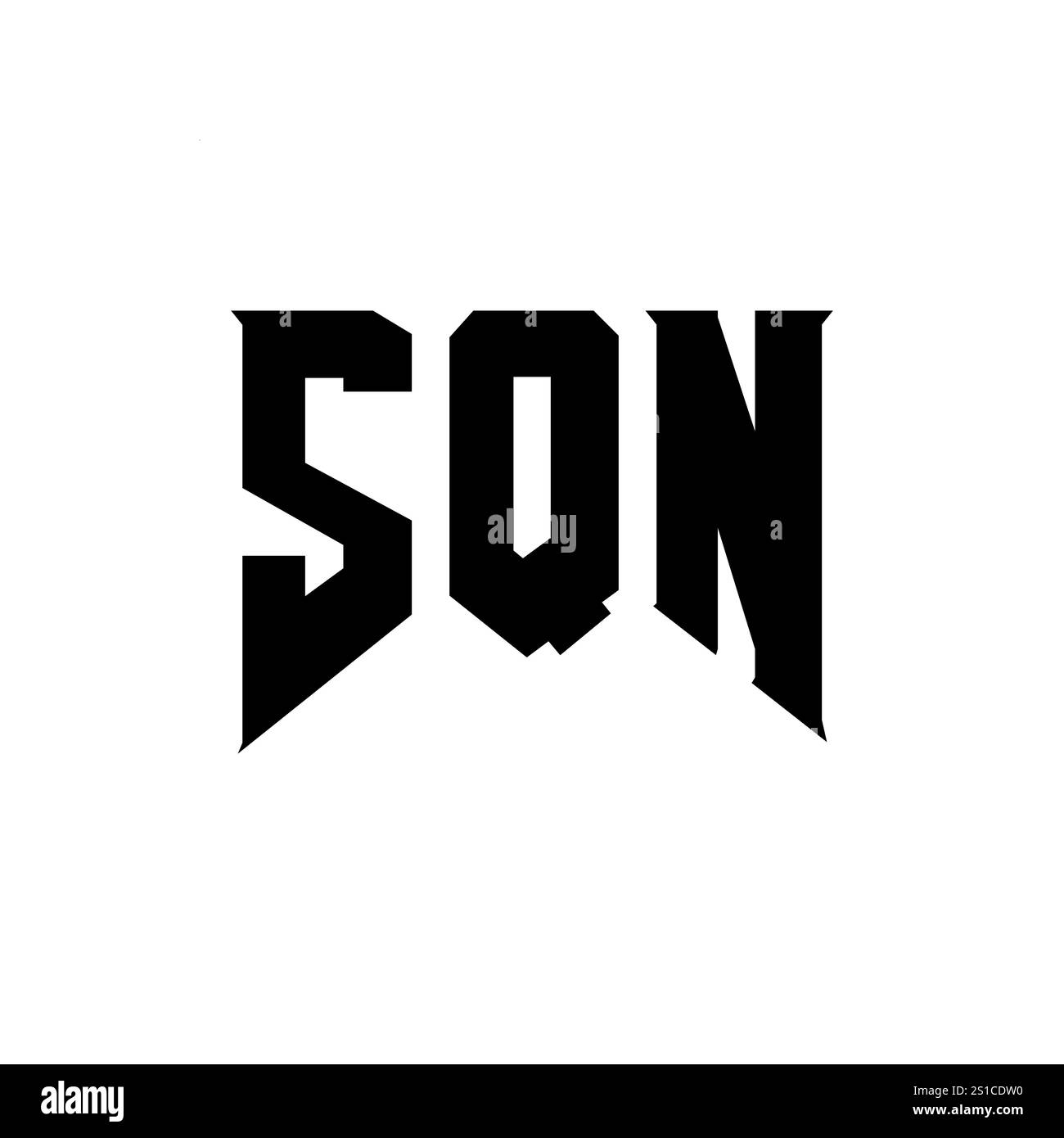 SQN letter logo design for technology company. SQN logo design black ...