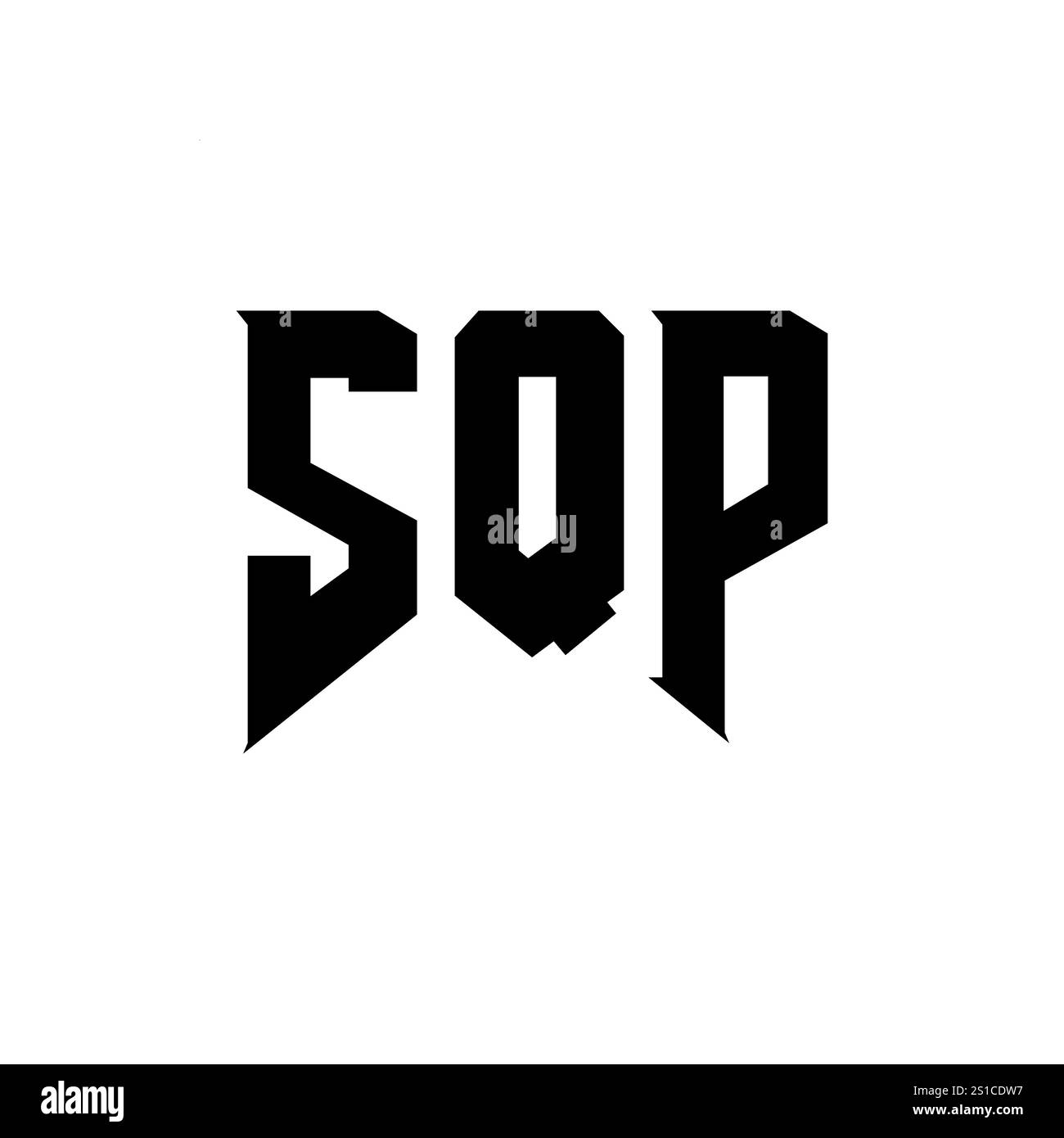 SQP letter logo design for technology company. SQP logo design black ...