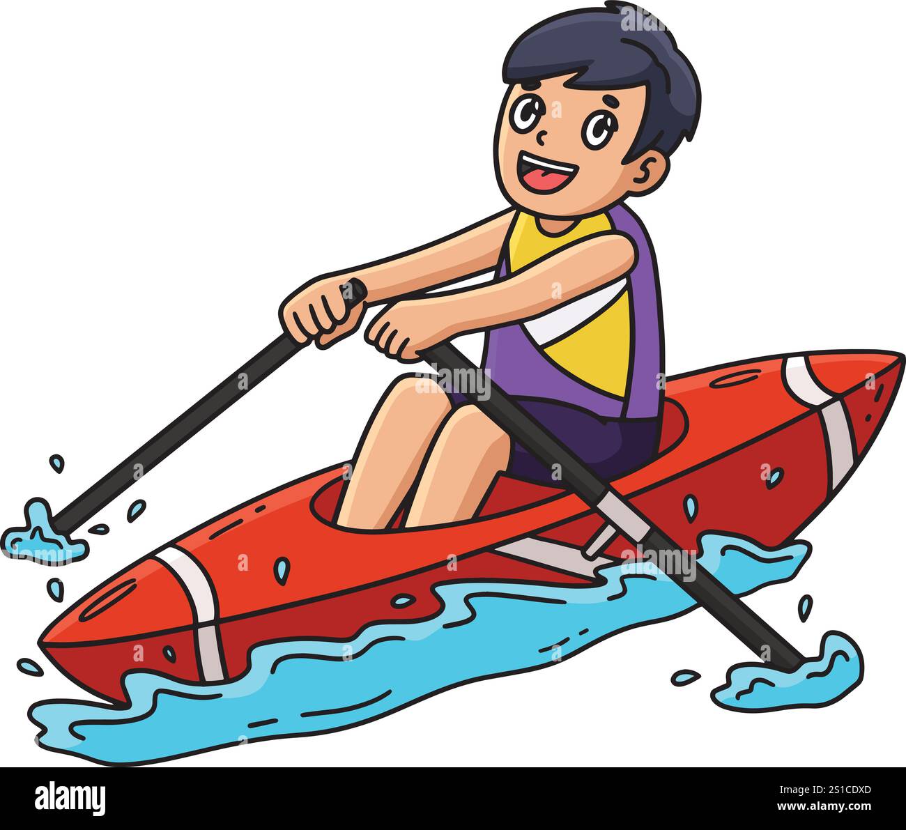 Rowing Oarsman in the Catch Position Clipart Stock Vector Image & Art ...
