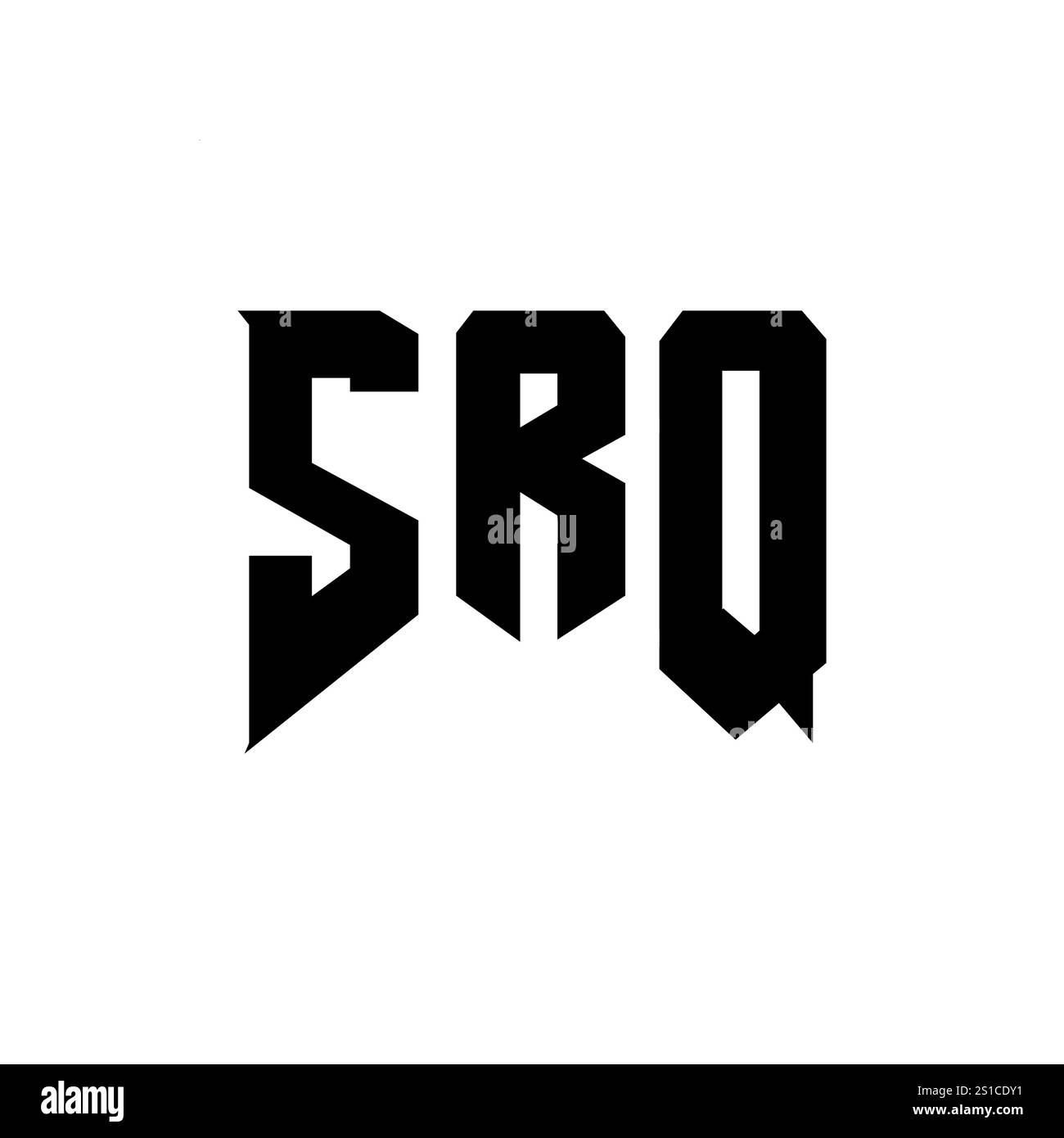SRQ letter logo design for technology company. SRQ logo design black ...