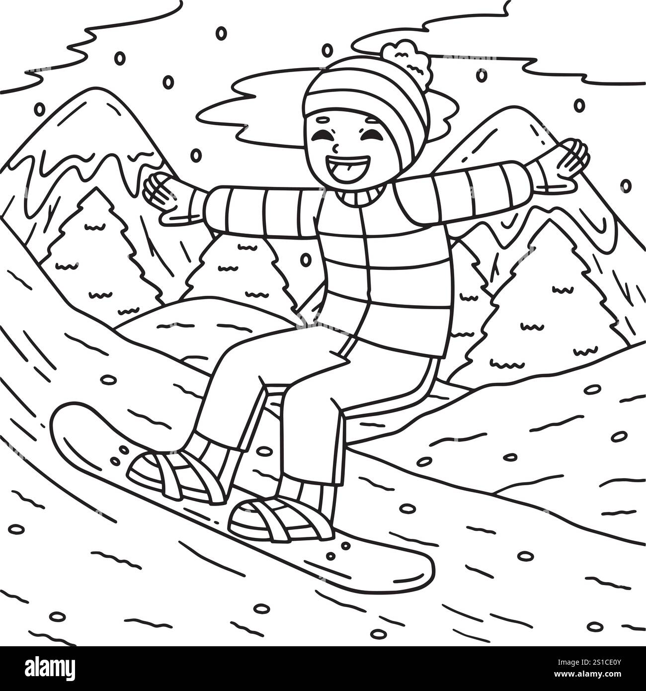 Toddler boy coloring pages Black and White Stock Photos & Images - Alamy