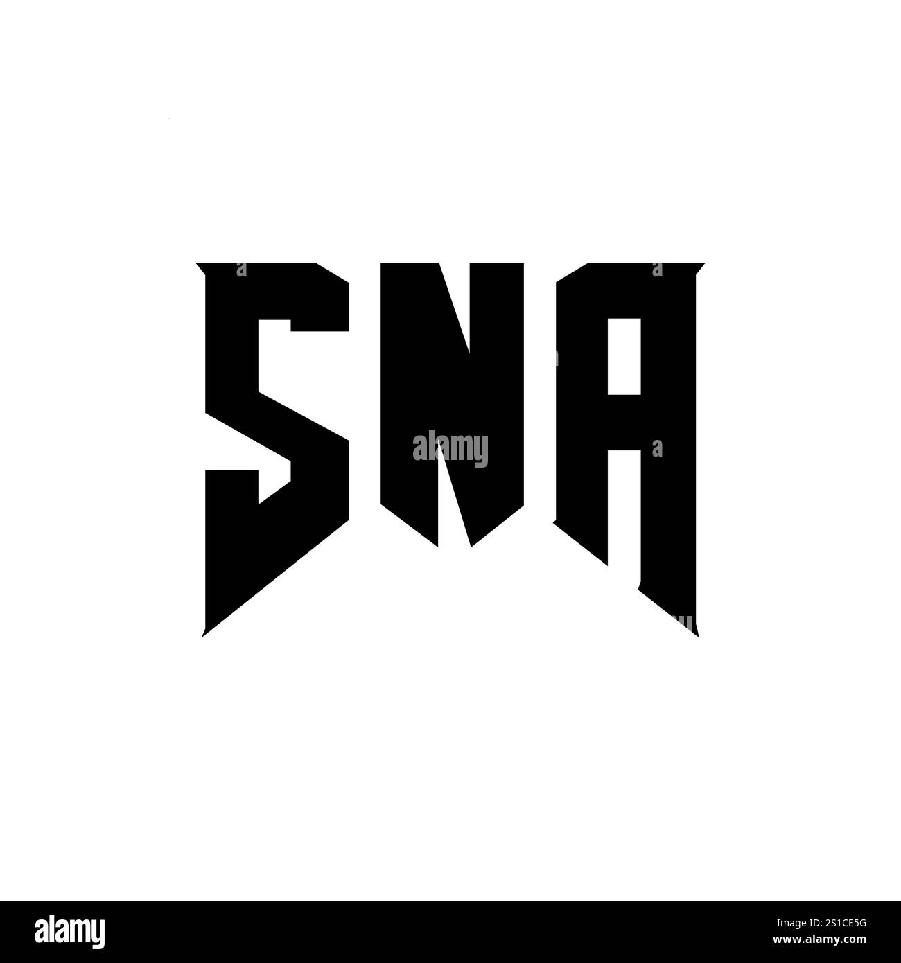 SNA letter logo design for technology company. SNA logo design black ...