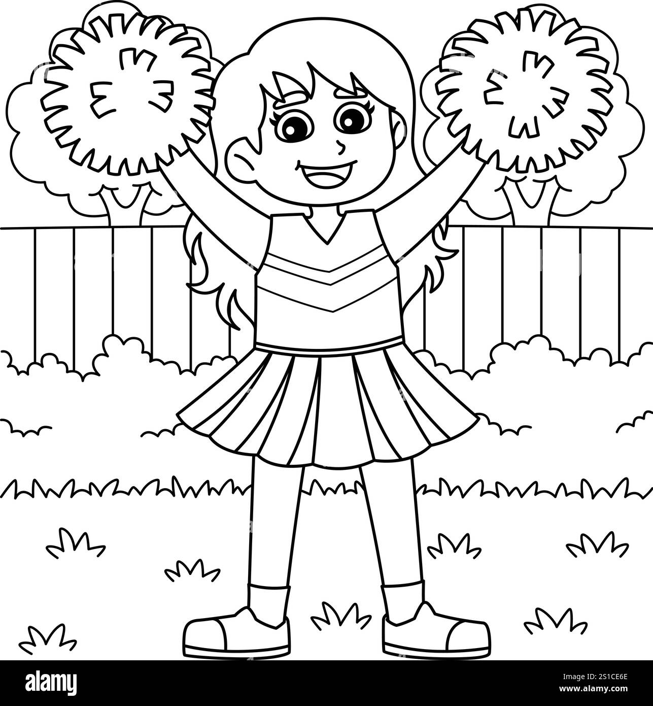 Cheerleading Female Cheerleader High V Motion Stock Vector Image & Art - Alamy