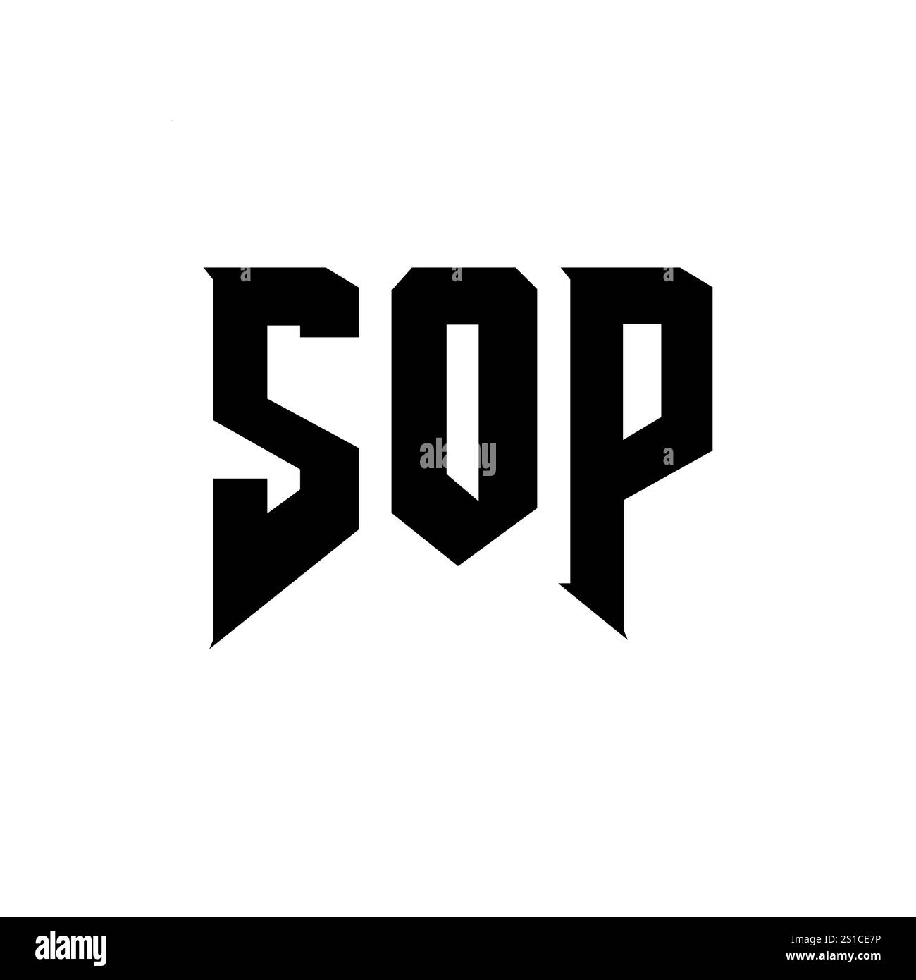 SOP letter logo design for technology company. SOP logo design black ...
