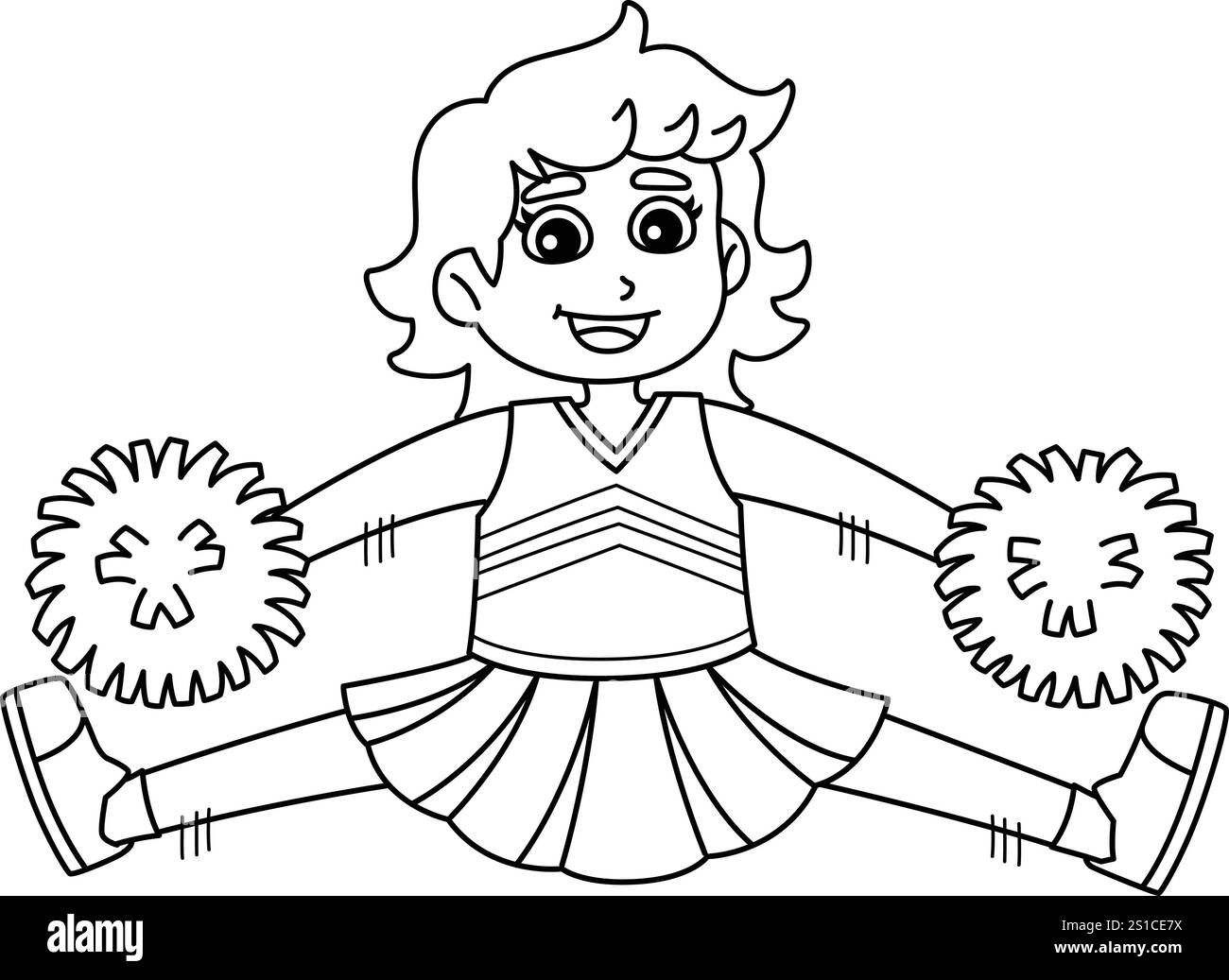 Female Cheerleader Toe Touch Jump Isolated Stock Vector Image & Art - Alamy