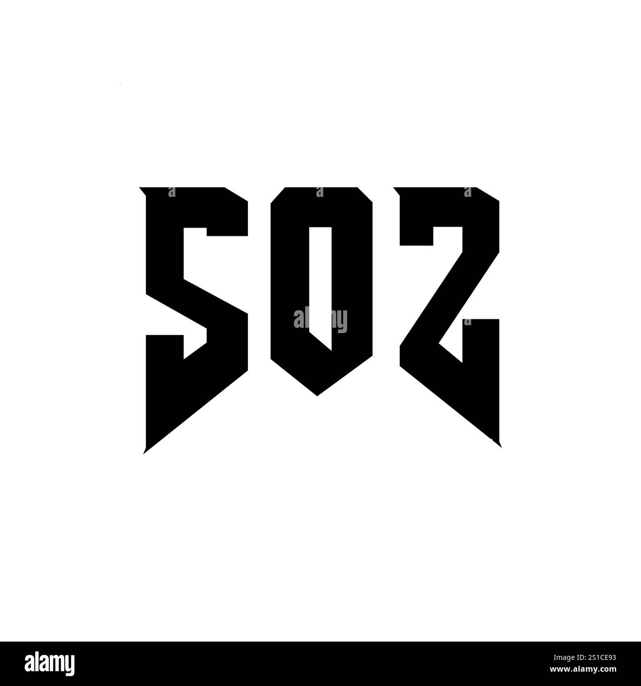SOZ letter logo design for technology company. SOZ logo design black ...