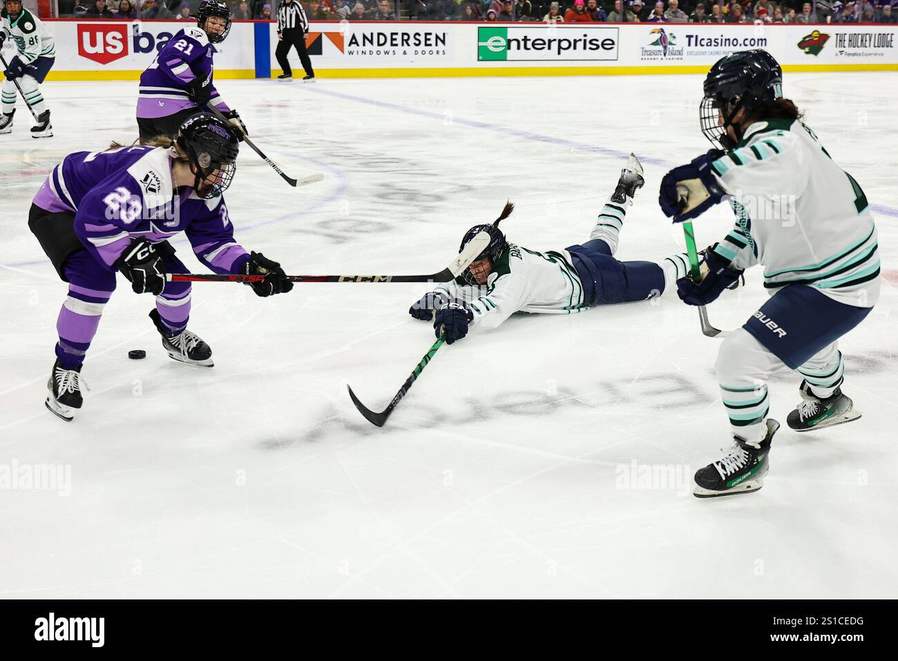 January 2nd, 2025: Boston Fleet forward Kelly Babstock (8) falls while ...