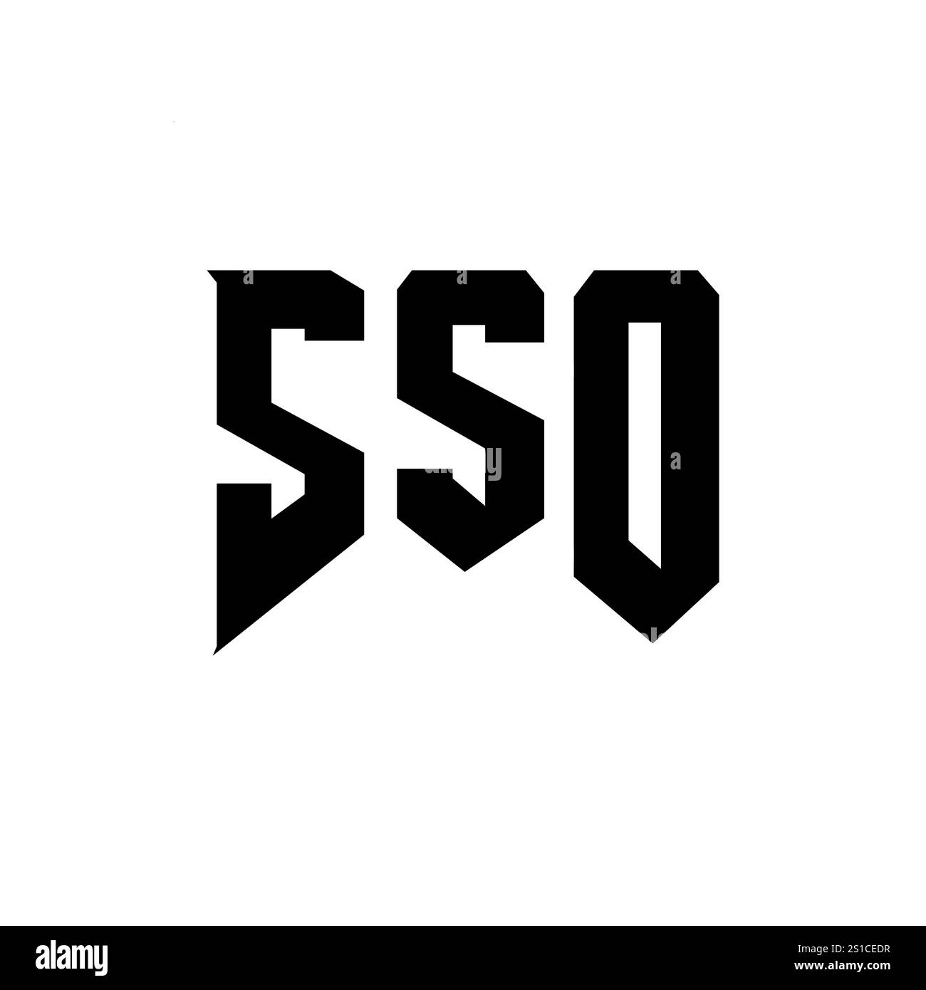 SSO letter logo design for technology company. SSO logo design black ...