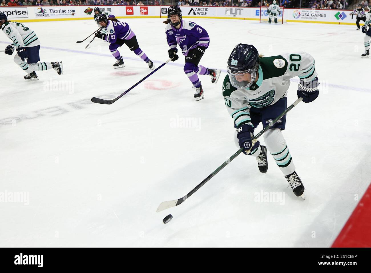 January 2nd, 2025: Boston Fleet forward Hannah Brandt (20) controls the ...