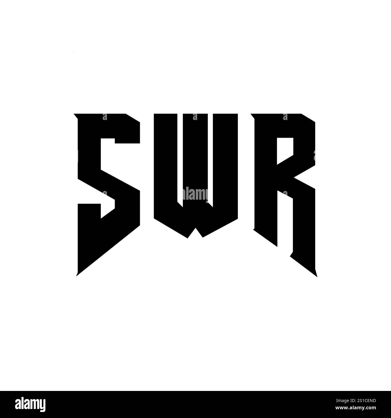 SWR letter logo design for technology company. SWR logo design black and white color combination ...
