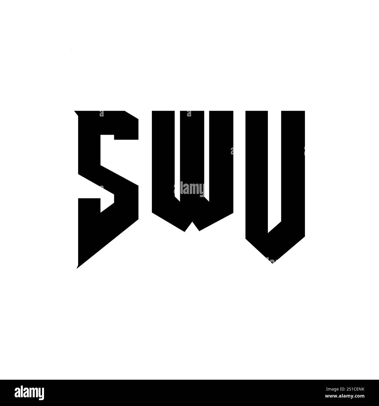 SWU letter logo design for technology company. SWU logo design black ...