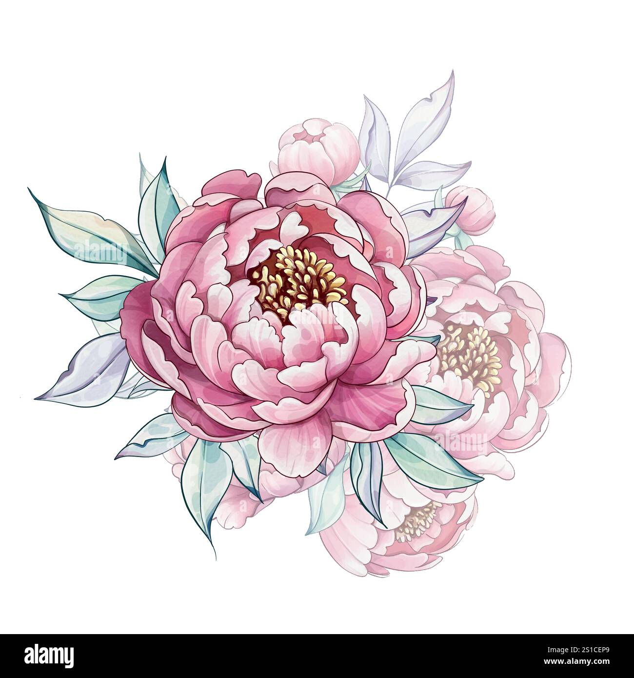 Blend of delicate leaves Cut Out Stock Images & Pictures - Alamy