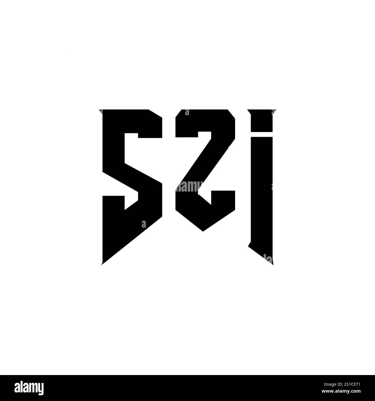 SZI letter logo design for technology company. SZI logo design black ...