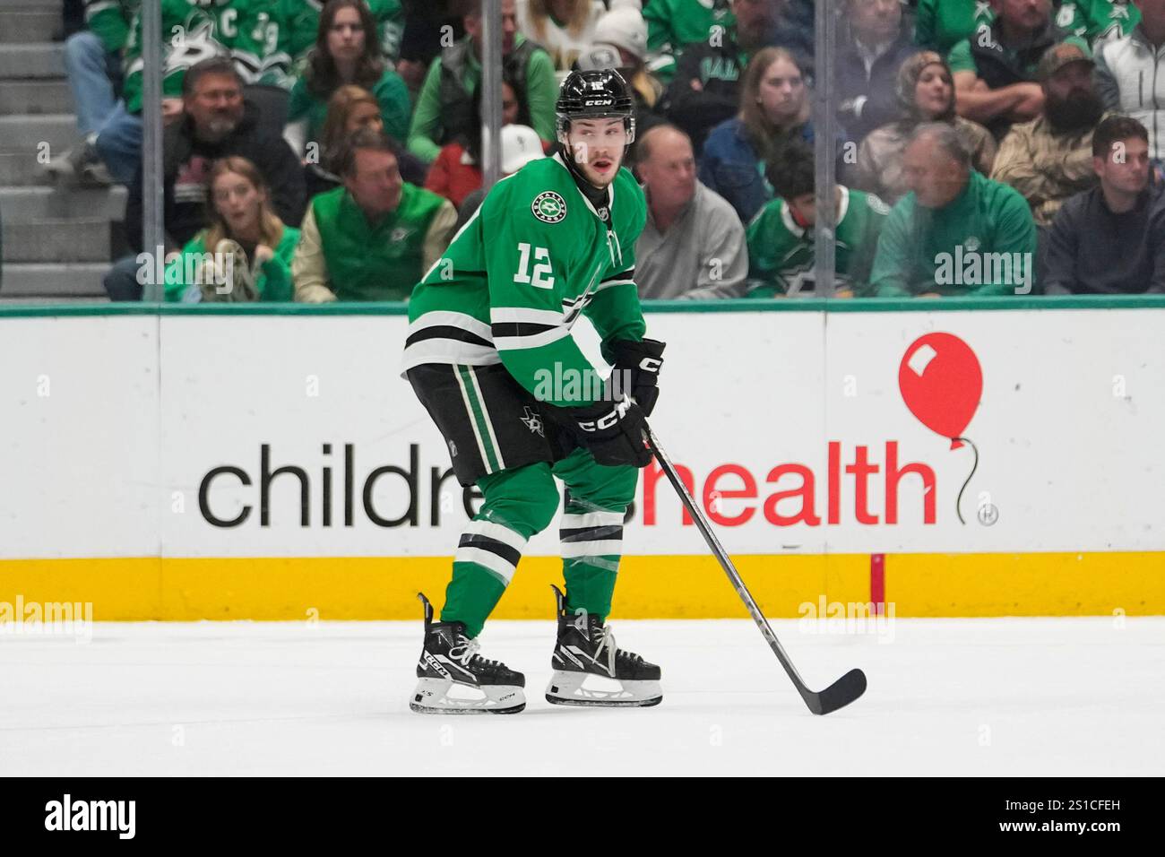 Dallas Stars right win Arttu Hyry skates during his NHL hockey debut in ...