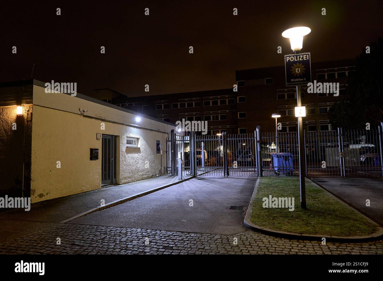 Berlin, Germany. 03rd Jan, 2025. The entrance to a police compound of ...