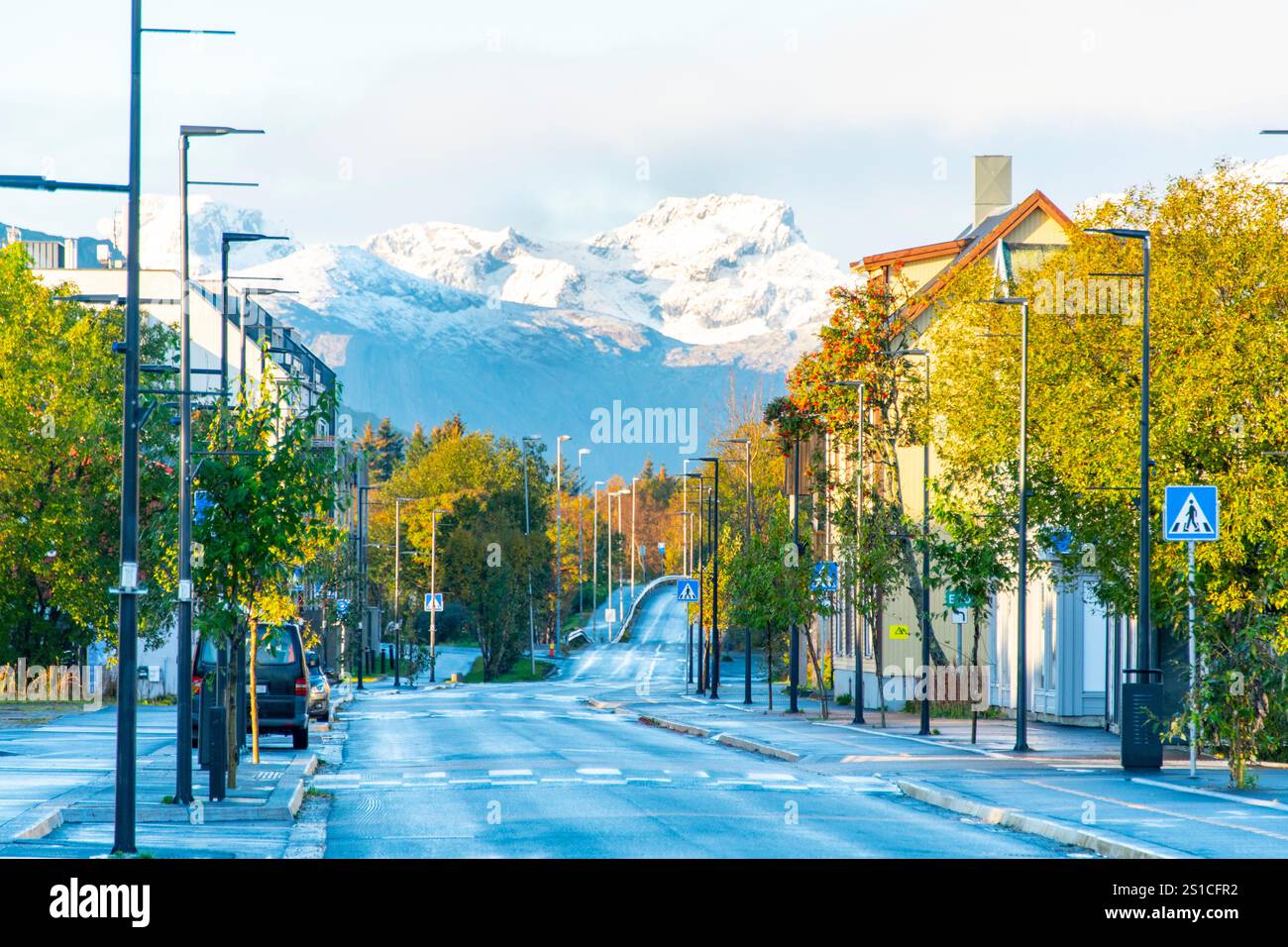 Storgata Street in Leknes - Norway Stock Photo - Alamy
