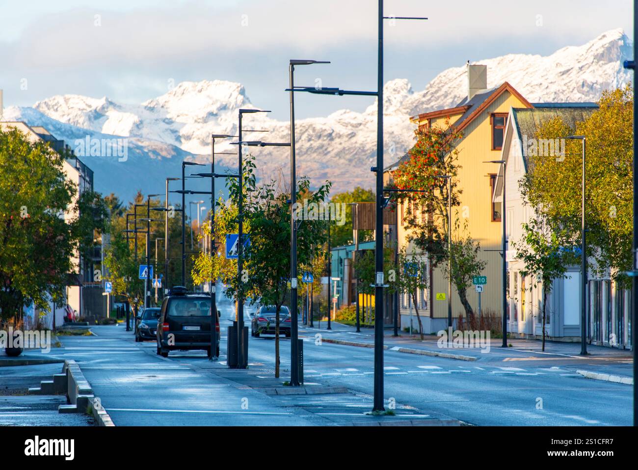 Storgata Street in Leknes - Norway Stock Photo - Alamy