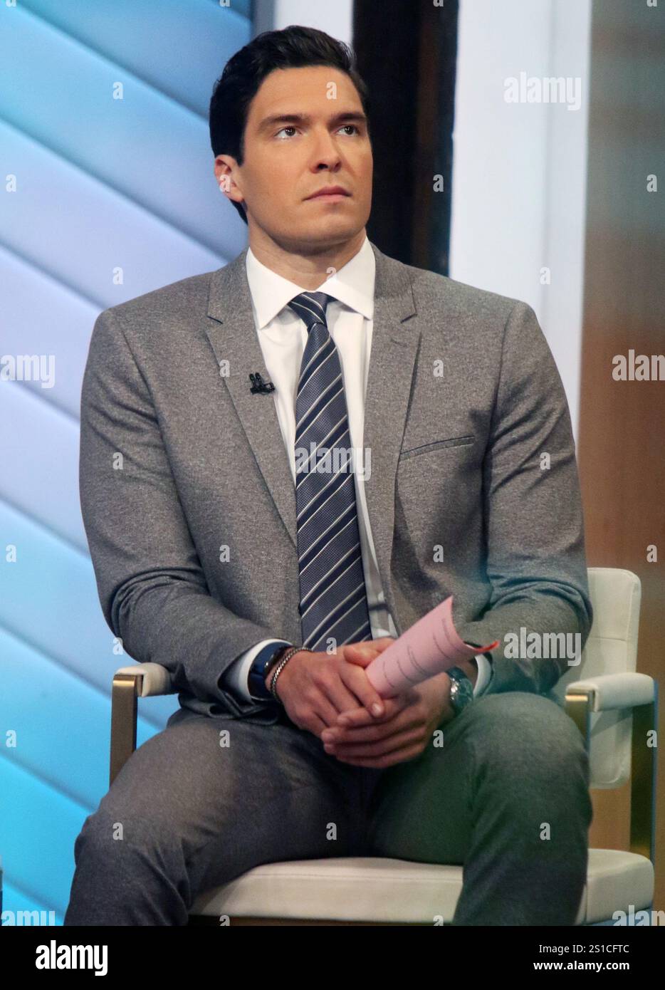 New York, NY, USA. 2nd Jan, 2025. Will Reeve on the set of Good Morning ...