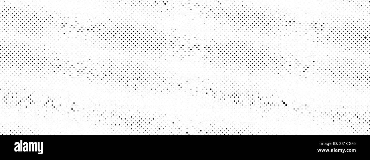 Black rippled grit halftone texture. Grunge dotted noise stripe ...