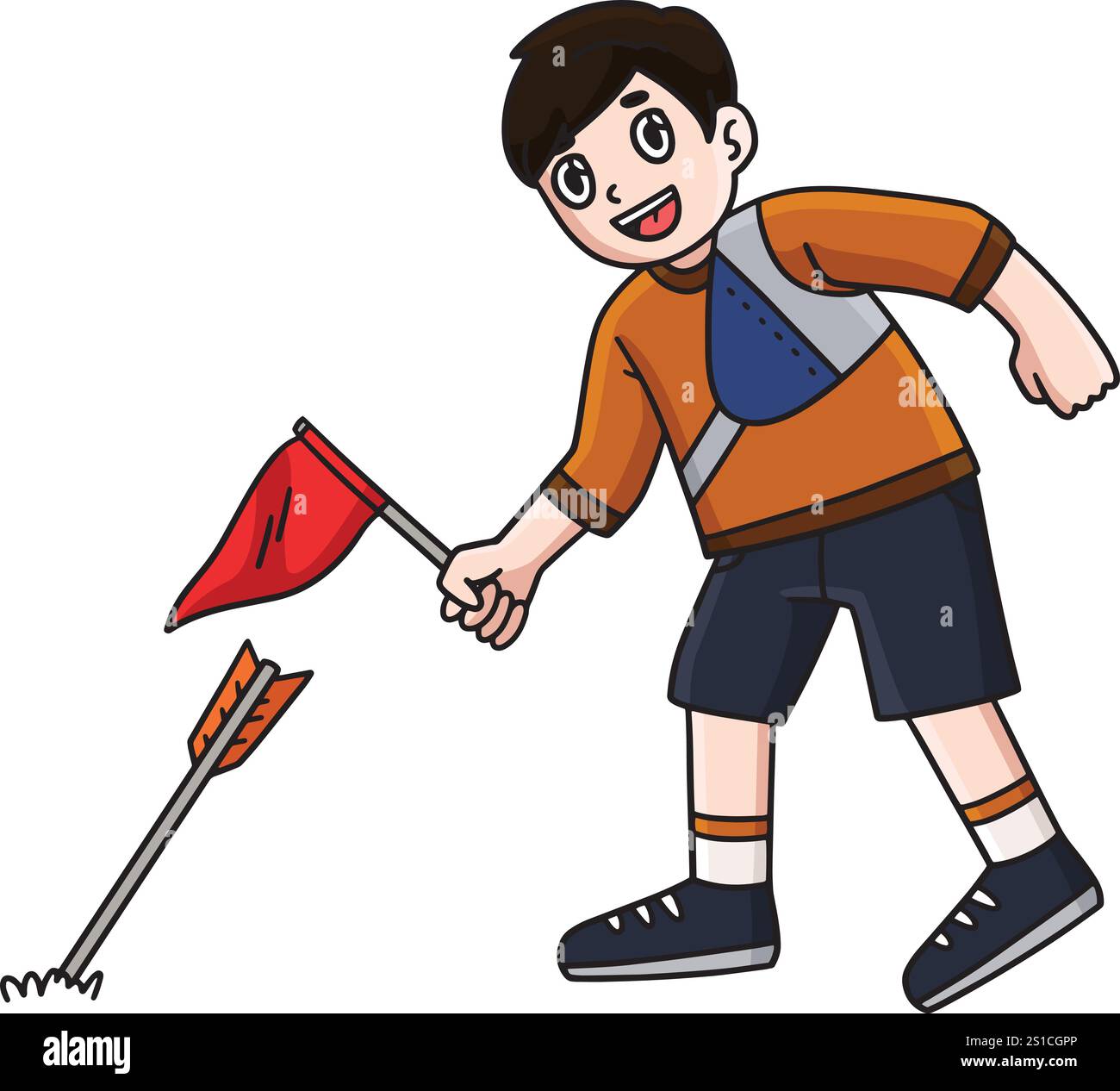 Archery Archer Measuring Arrow Distance Clipart Stock Vector Image ...