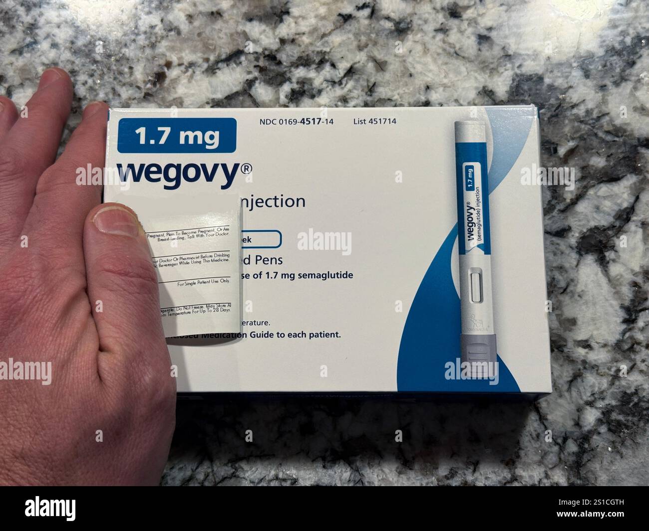 Kansas City, Kansas - January 2, 2025: Wegovy Prescription Injectable ...