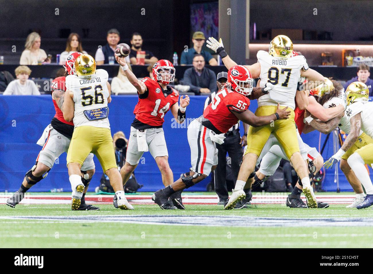 New Orleans, Louisiana, USA. 02nd Jan, 2025. Georgia quarterback Gunner ...