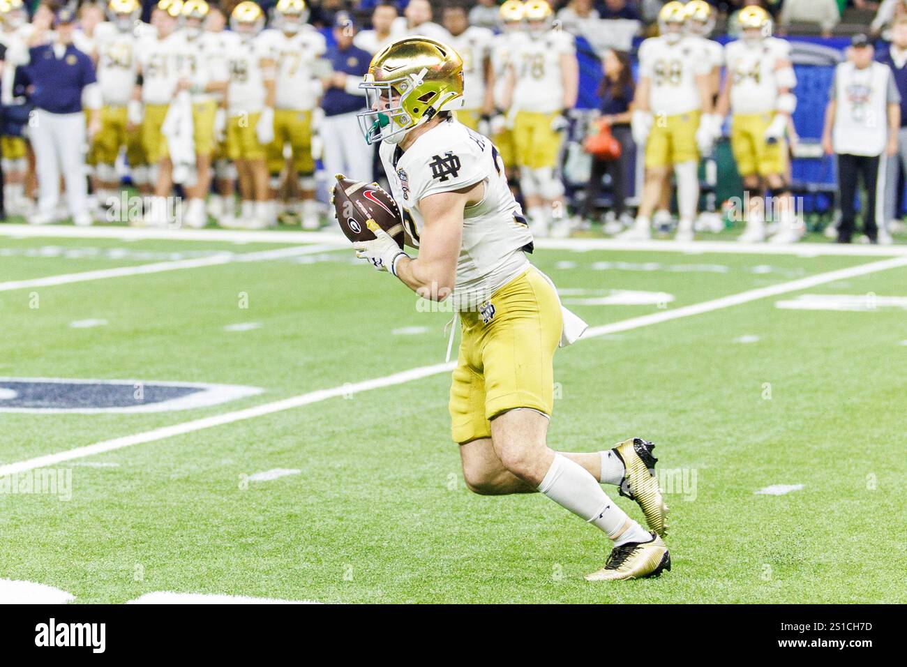 New Orleans, Louisiana, USA. 02nd Jan, 2025. Notre Dame defensive back Max Hurleman (37) during ...