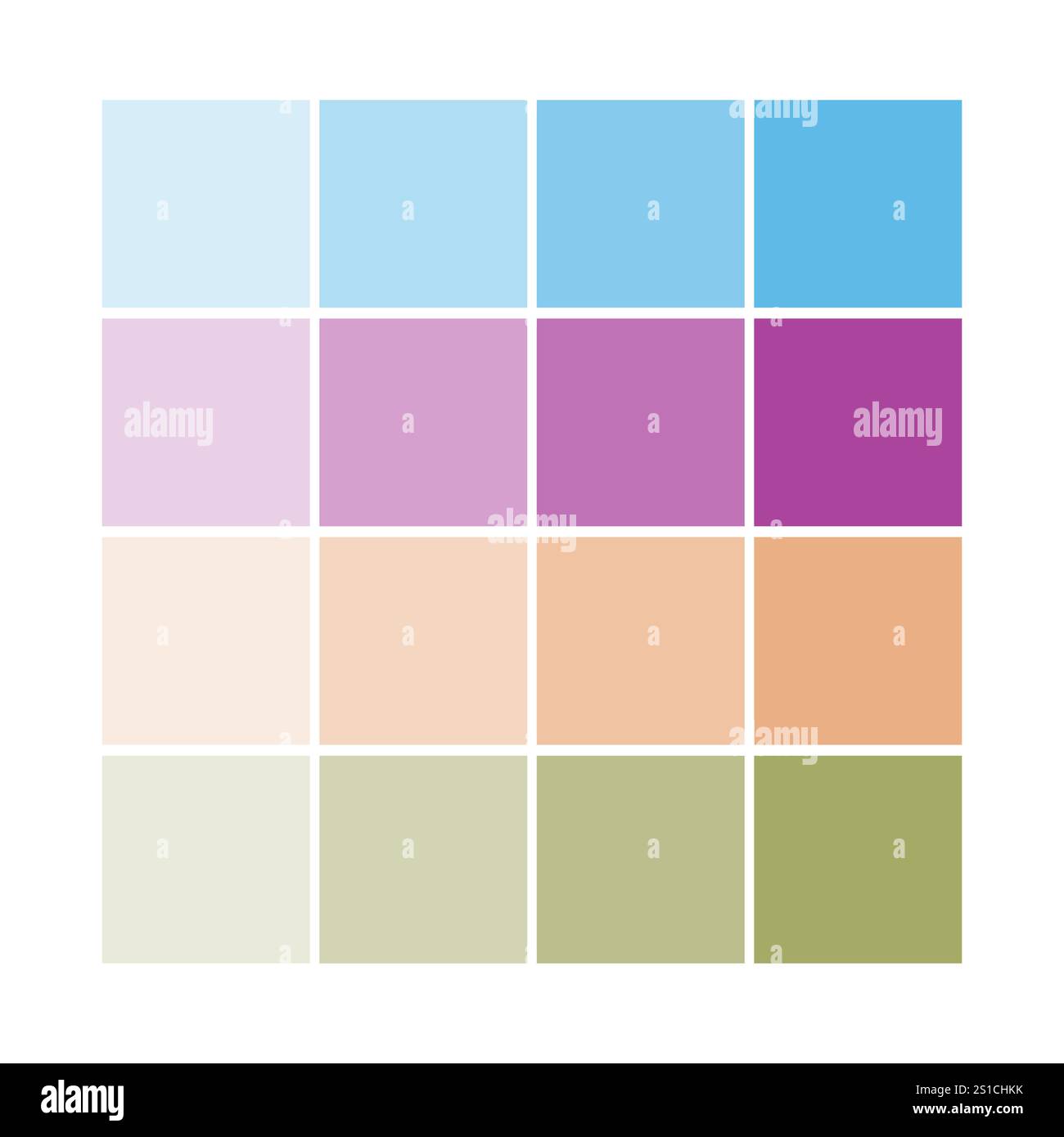 Color palette blocks. Gradient tone squares. Multicolor palette design ...