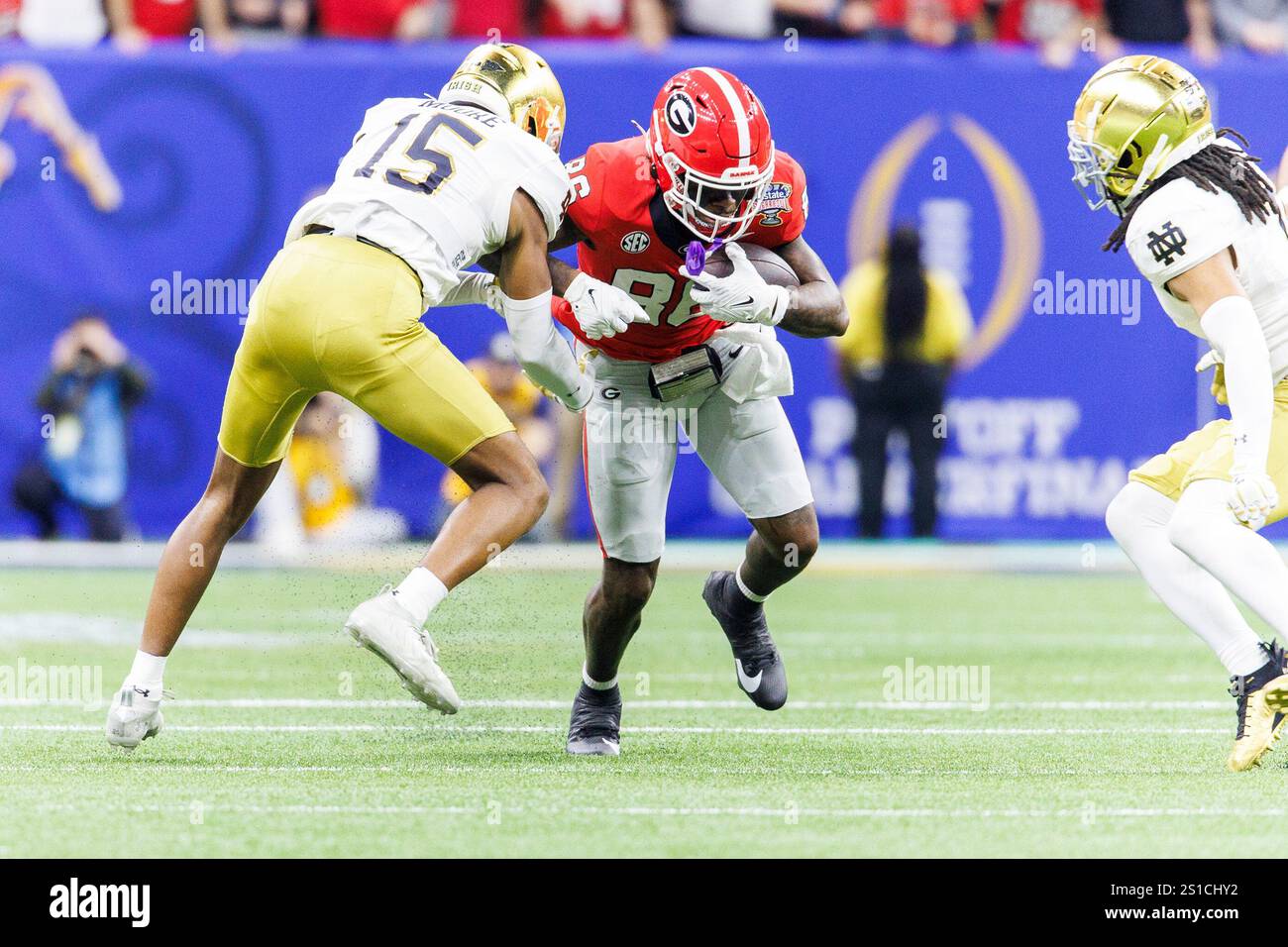 January 02, 2025: Georgia wide receiver Dillon Bell (86) runs with the ...