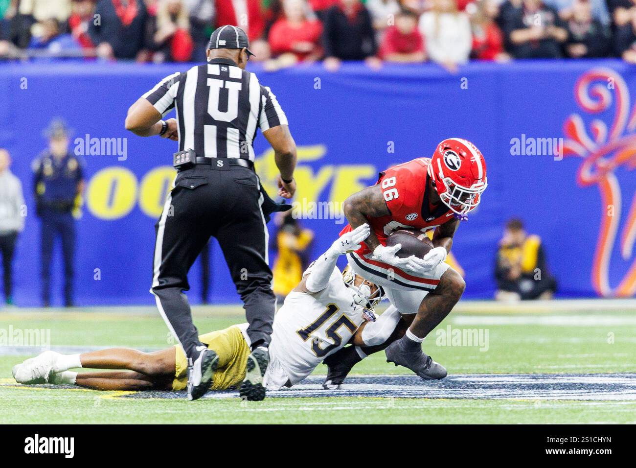 January 02, 2025: Georgia wide receiver Dillon Bell (86) runs with the ...