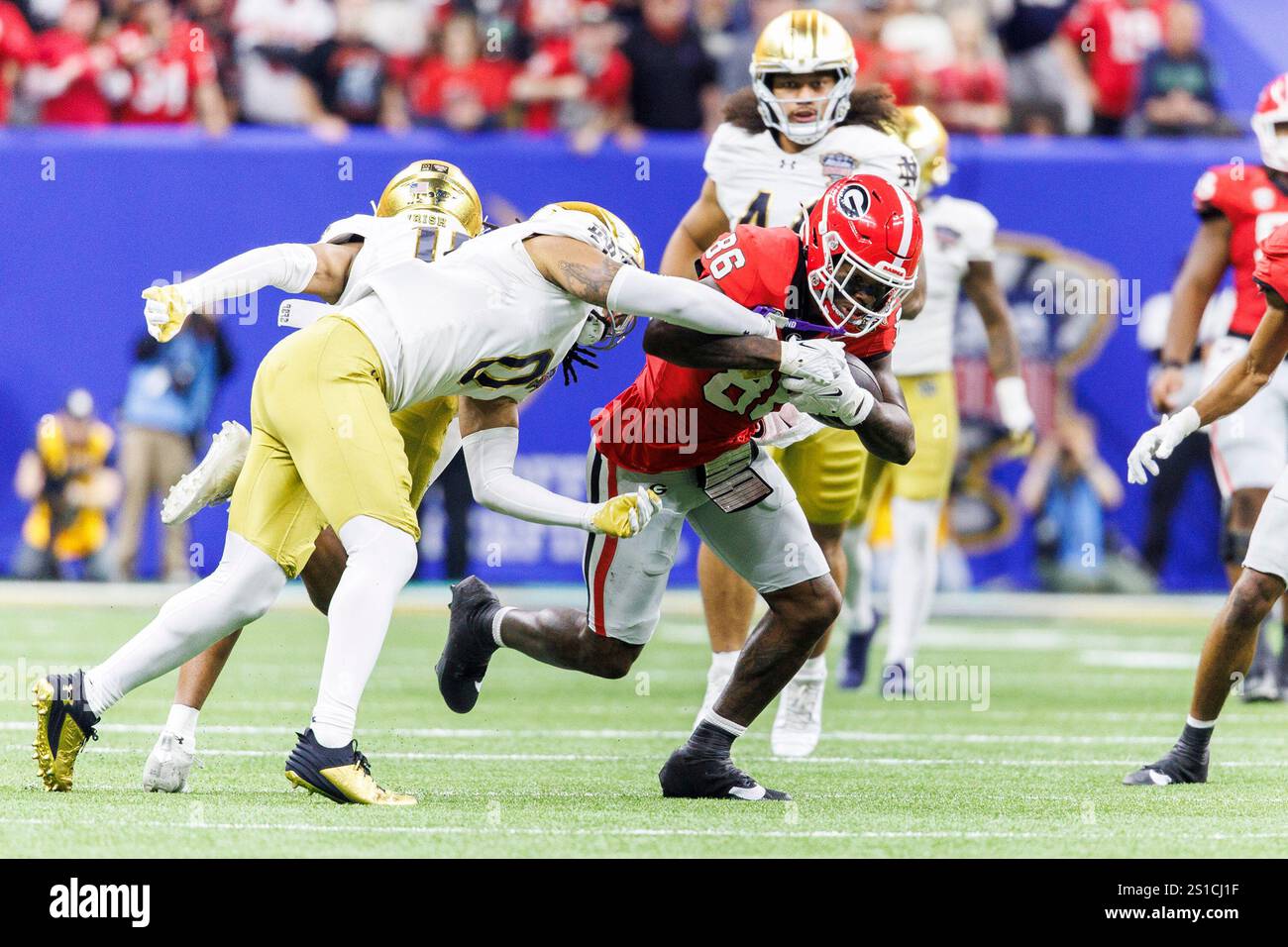 January 02, 2025: Georgia wide receiver Dillon Bell (86) runs with the ...