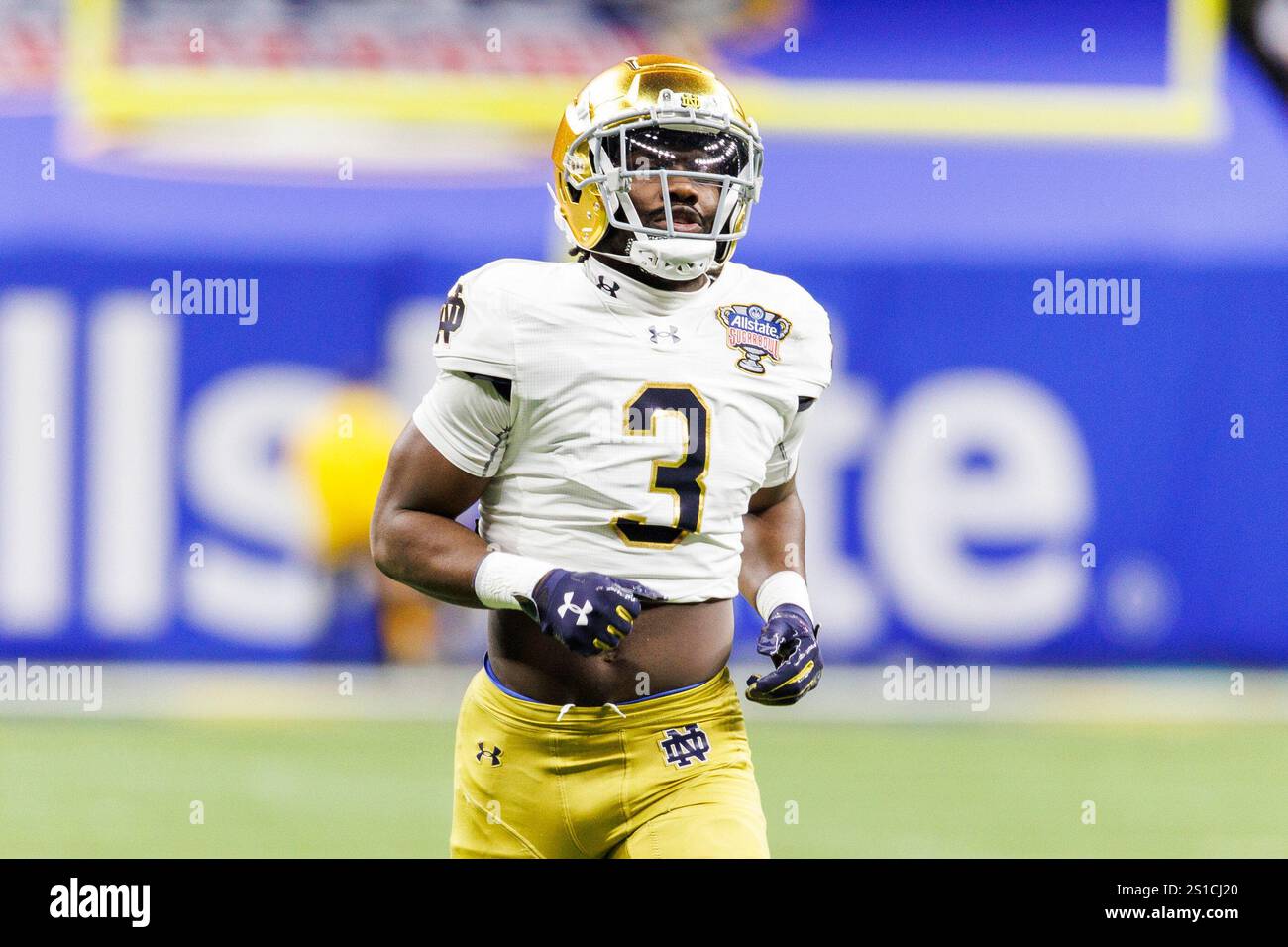 January 02, 2025: Notre Dame linebacker Jaylen Sneed (3) prior to NCAA ...