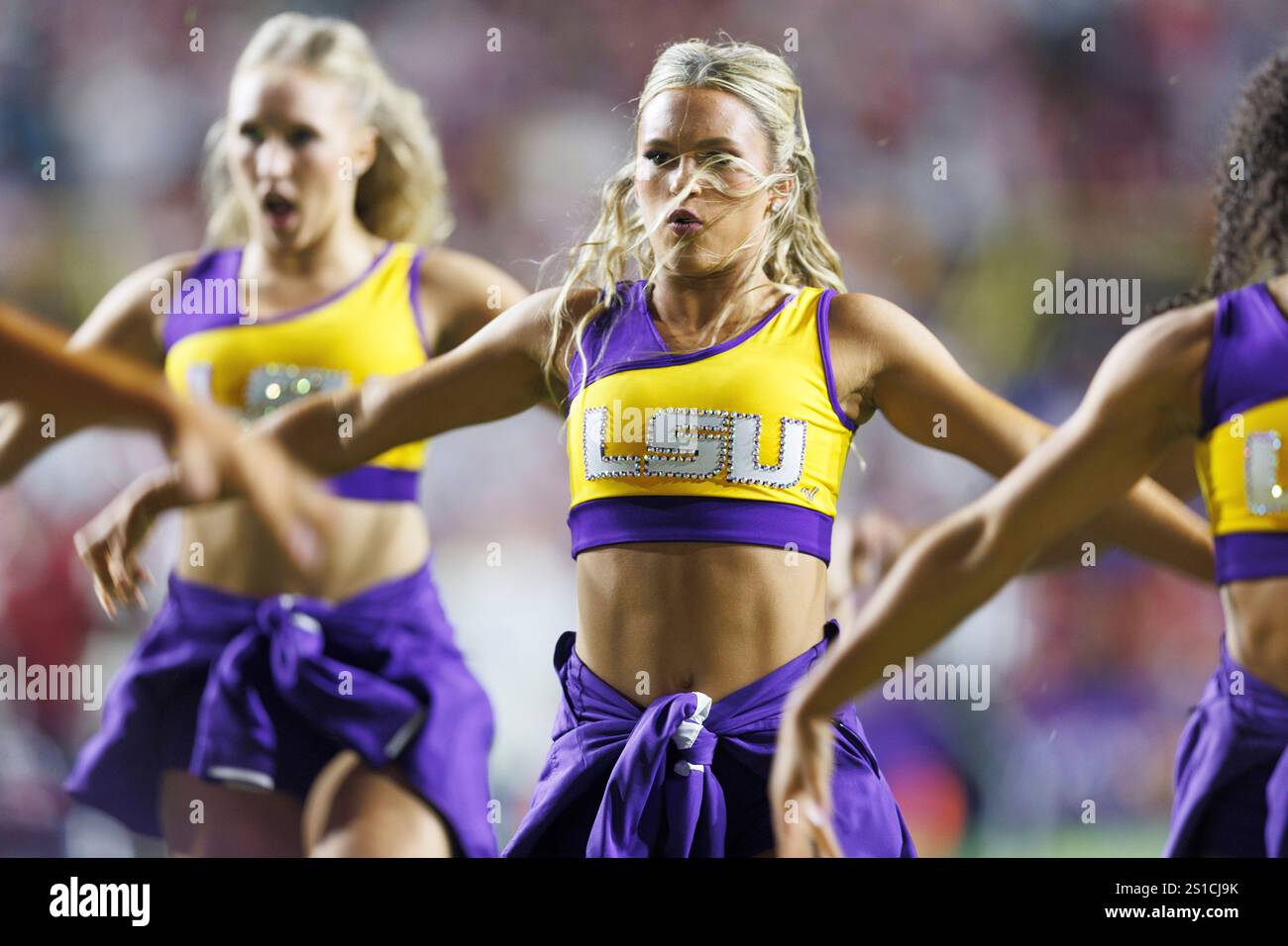 BATON ROUGE, LA - NOVEMBER 09: The LSU Tiger Girls entertain the crowd ...