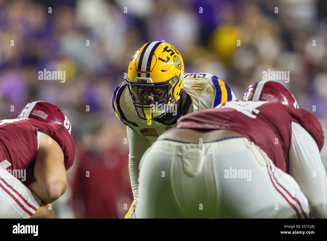BATON ROUGE, LA - NOVEMBER 09: LSU Tigers defensive end Bradyn Swinson ...