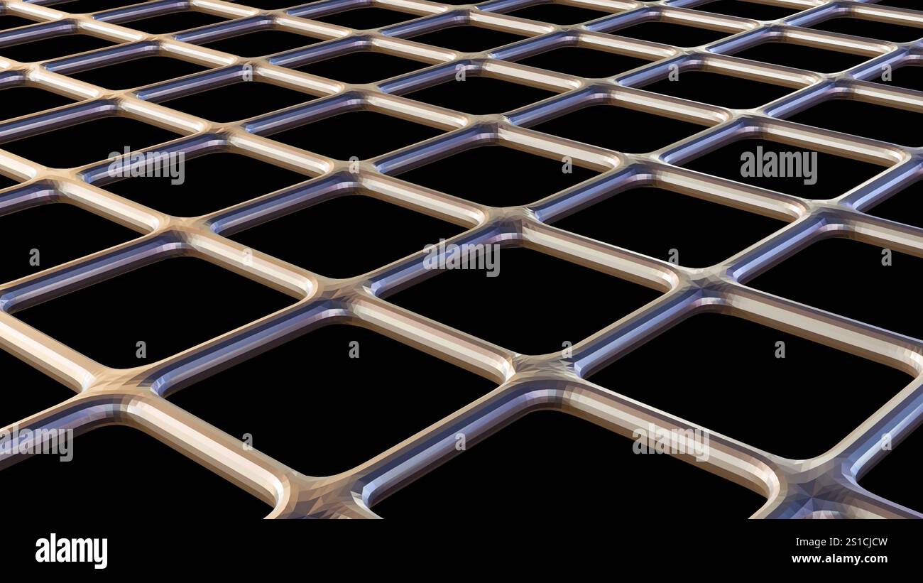 3d rendering of Silver shiny abstract metallic in diamond shape ...