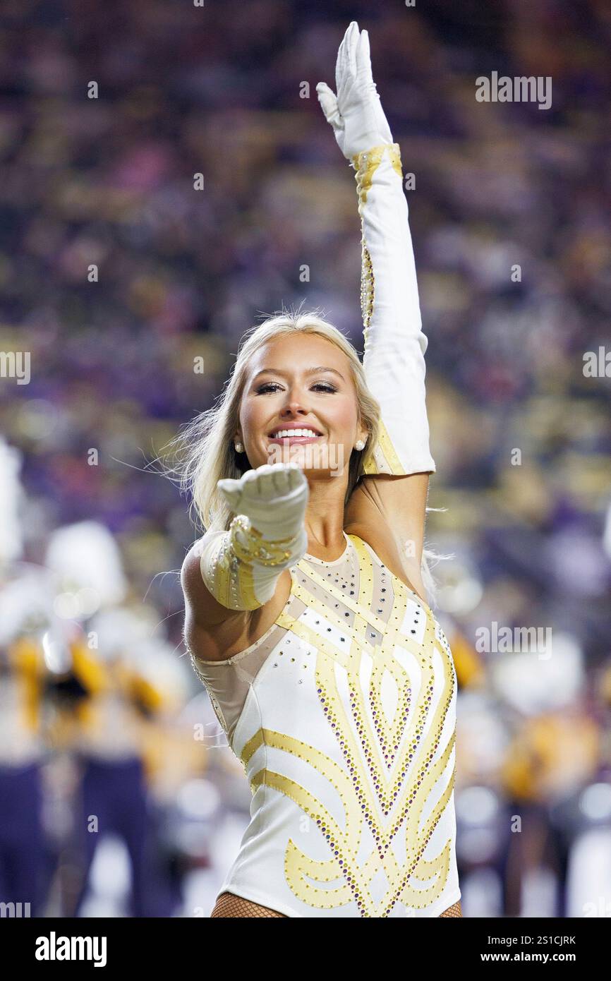 BATON ROUGE, LA - NOVEMBER 30: The LSU Golden Girls entertain the crowd ...