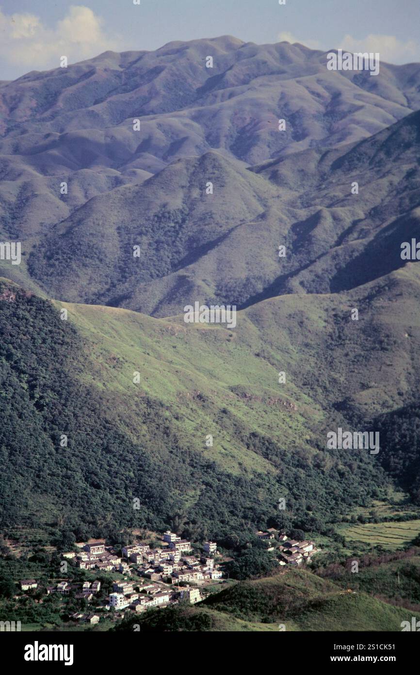 Vertical landscape photo of the Pat Sin Range of hills in Hong Kong's ...