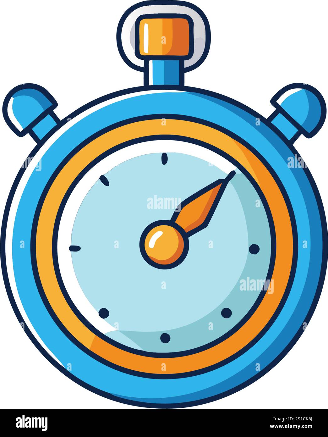Vector stopwatch illustration in playful style for creative use in time ...