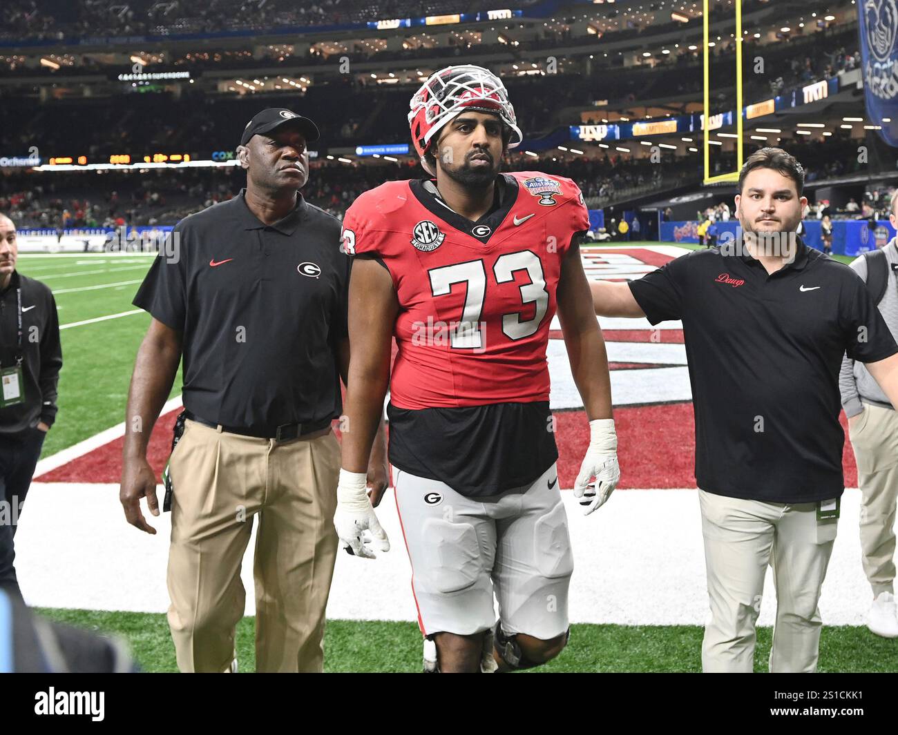 NEW ORLEANS, LA - JANUARY 02: Offensive Lineman Xavier Truss #73 of the ...