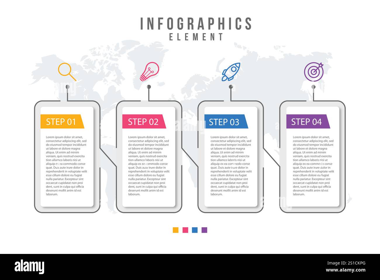 Presentation business infographic template with 4 options Stock Vector ...
