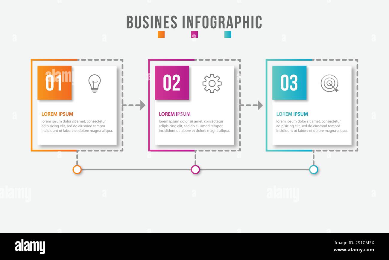 Presentation business infographic template with 3 options. Vector illustration Stock Vector ...