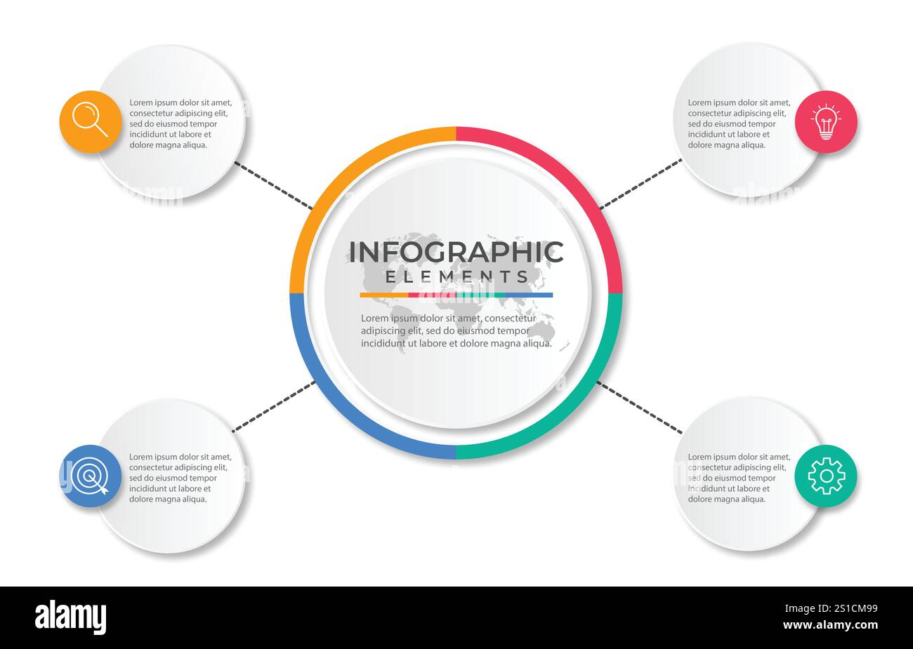 Presentation business infographic template with 4 options Stock Vector ...