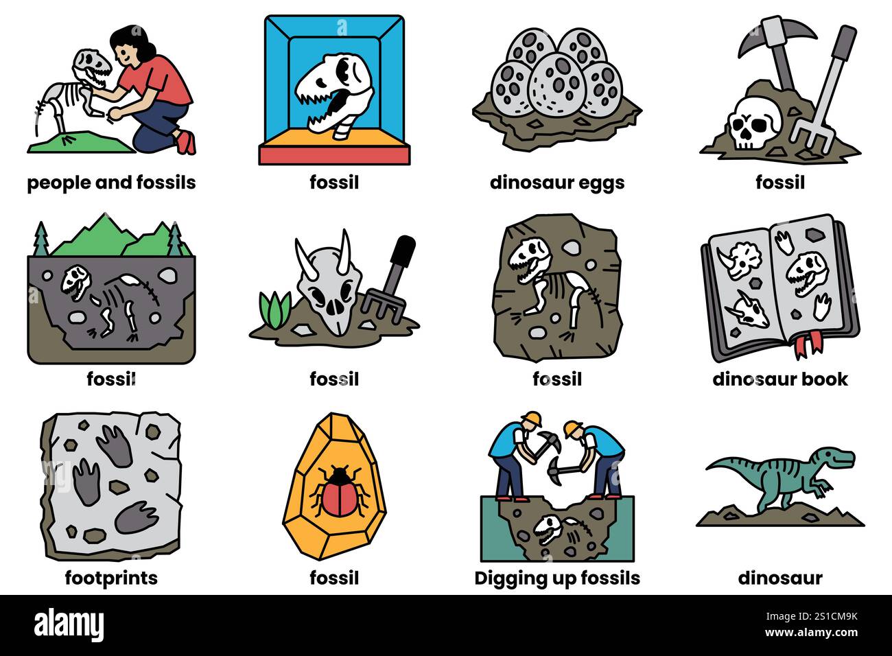 Fossils of man Stock Vector Images - Alamy